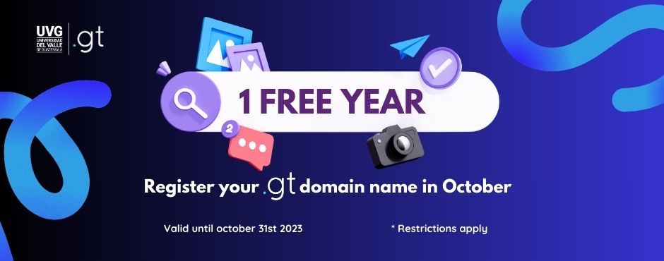 Promo: Register your .gt domain name and get one year for free ...
